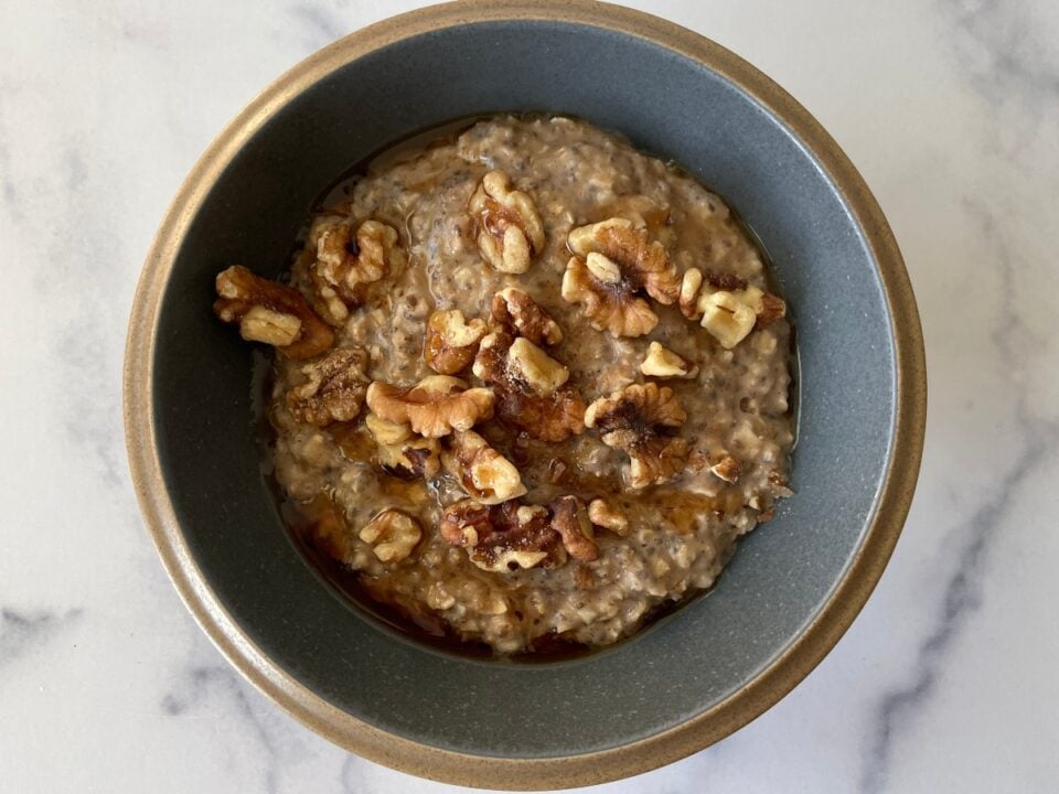Cinnamon Maple Oatmeal with Walnuts and Chia recipe - Southern Food Junkie